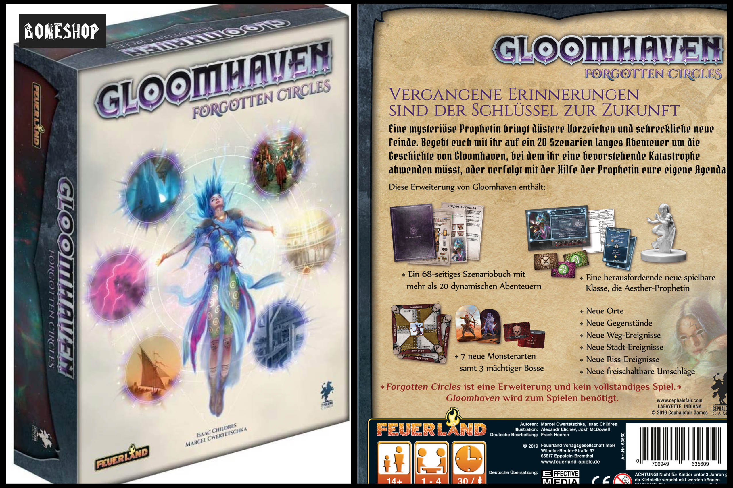 Gloomhaven "Forgotten Circles - Erweiterung" Feuerland-Spiele | DE OVP ...